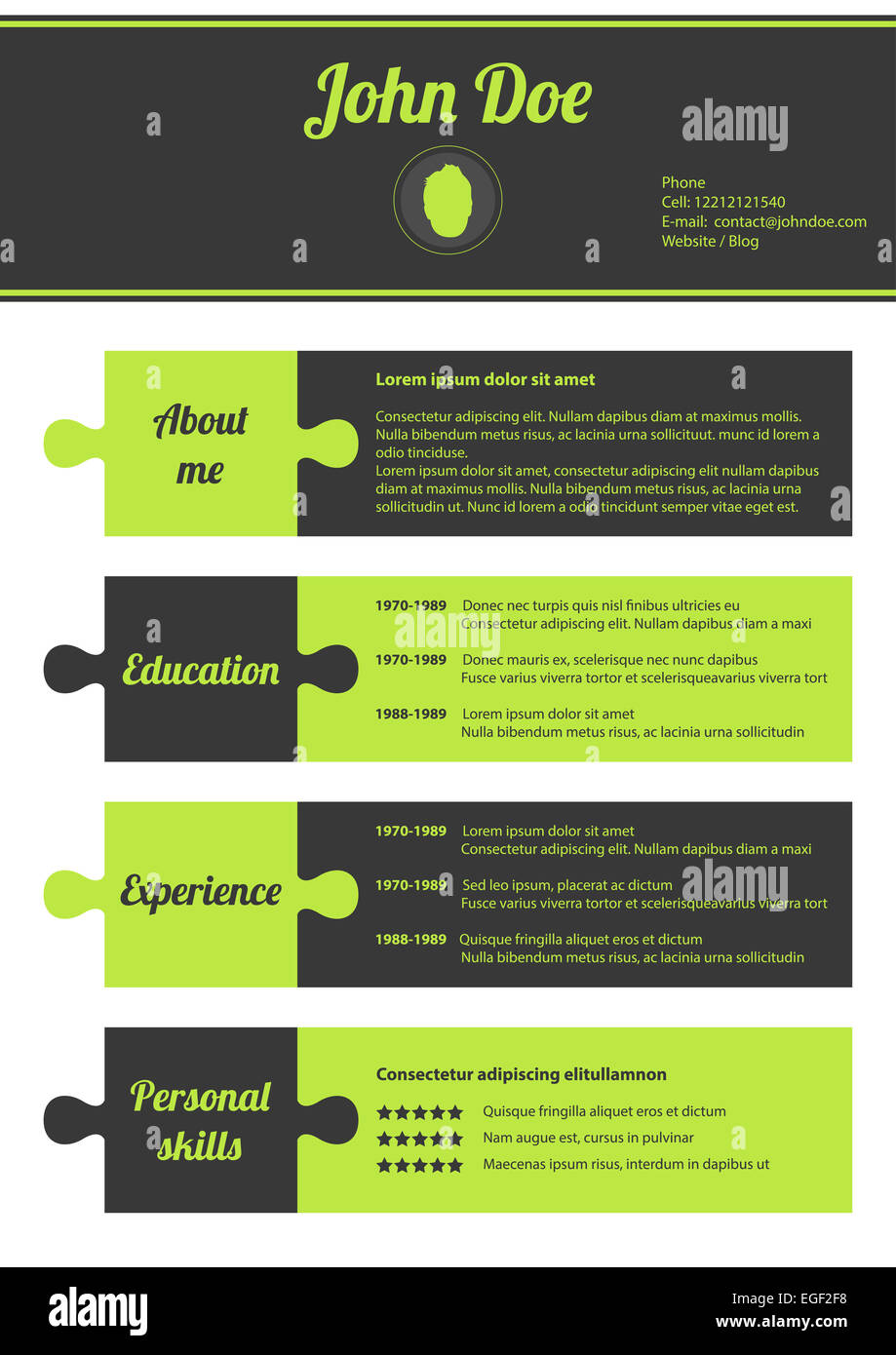 Cv curriculum vitae template immagini e fotografie stock ad alta ...