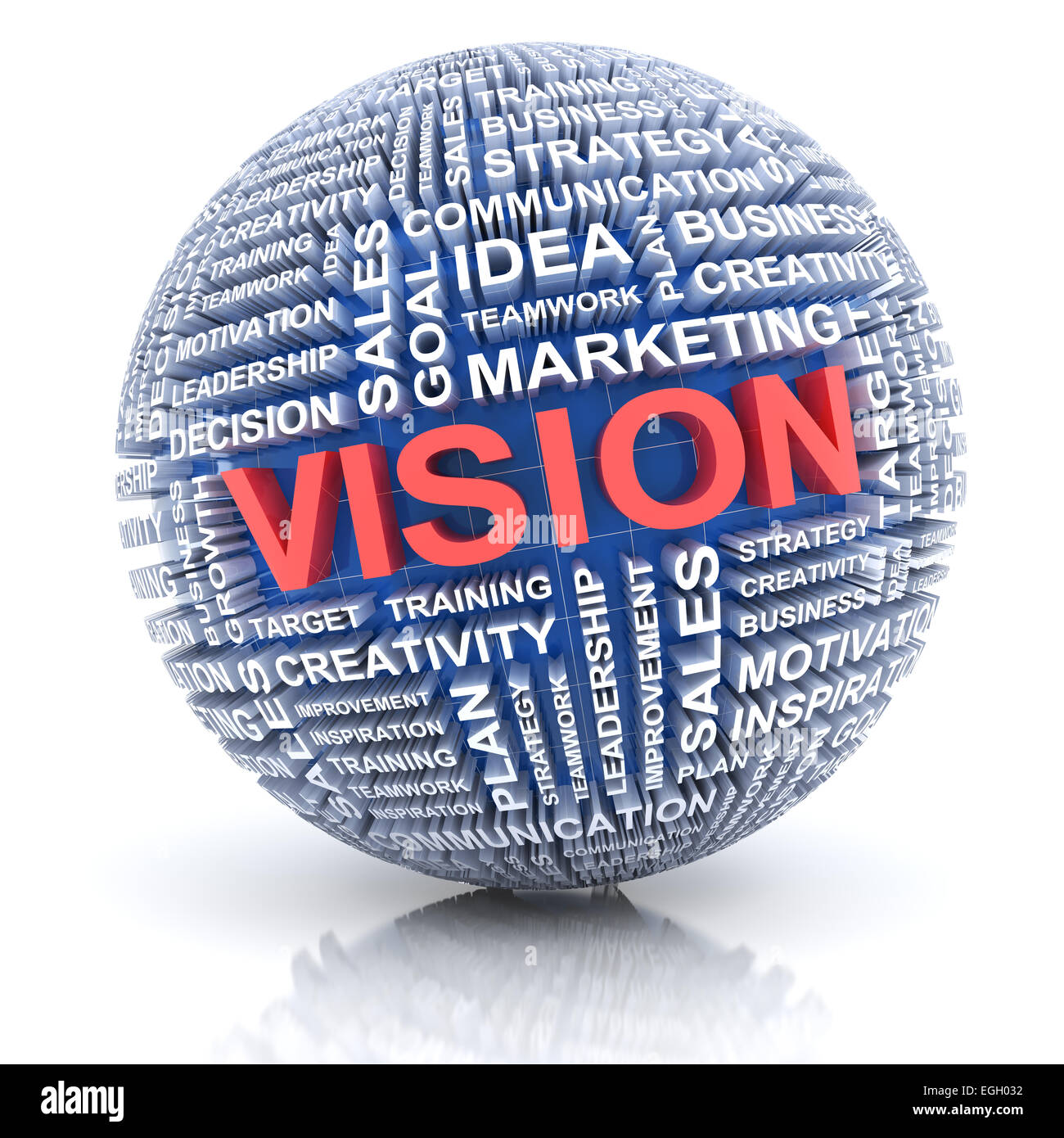 La visione aziendale concetto, 3D render Foto stock - Alamy