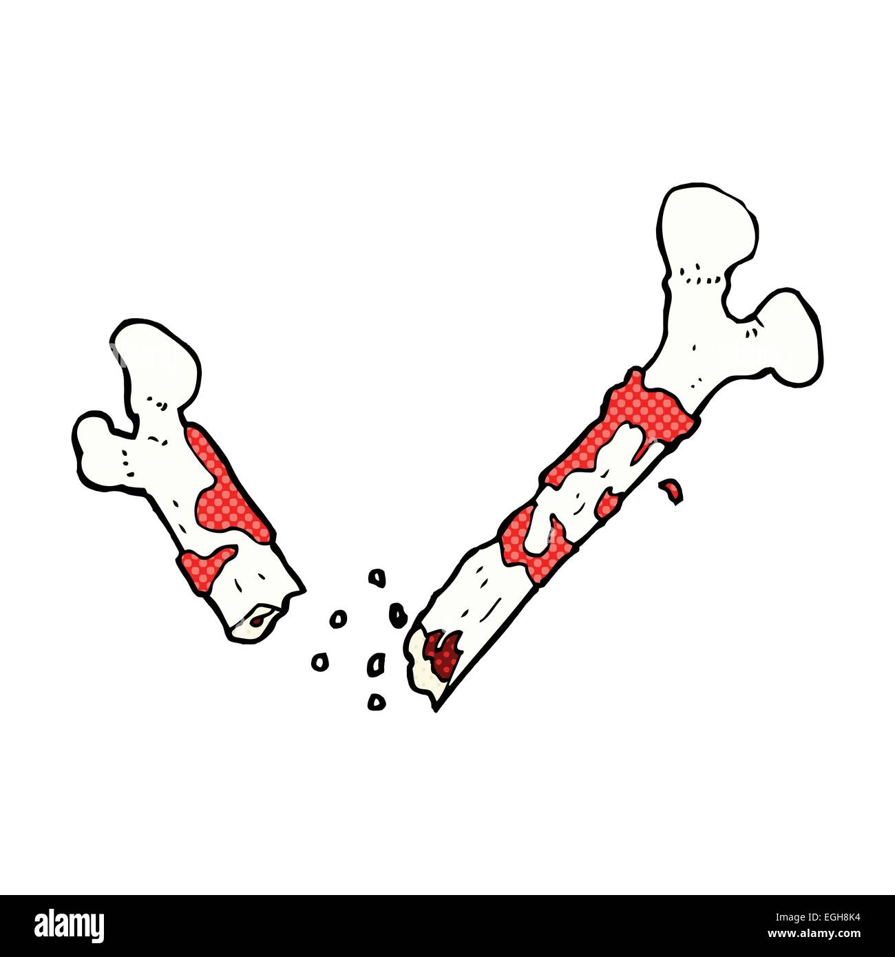 Gross osso rotto retrò in stile fumetto cartoon Immagine e Vettoriale ...