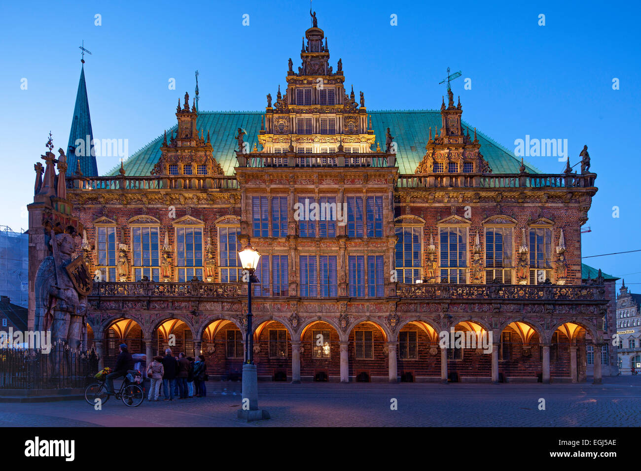 Il municipio, la piazza del Municipio di Brema, Germania, Europa Foto ...