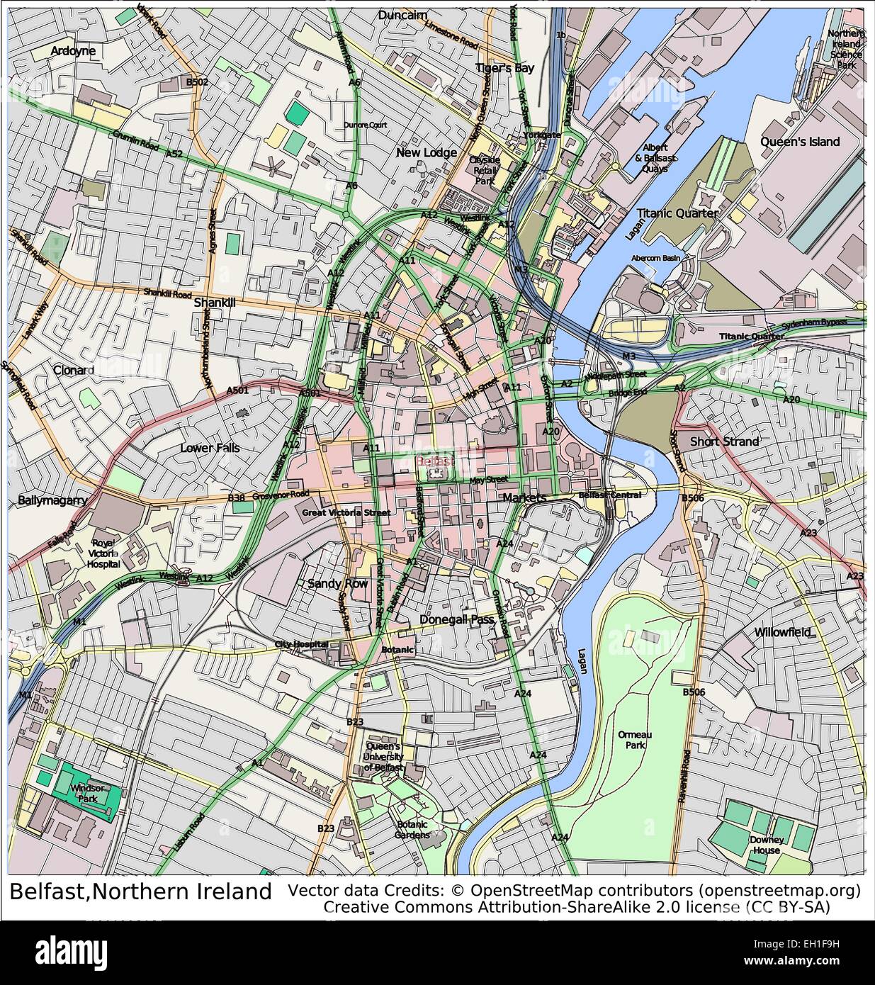 Belfast Vector Map Immagini e Fotos Stock - Alamy