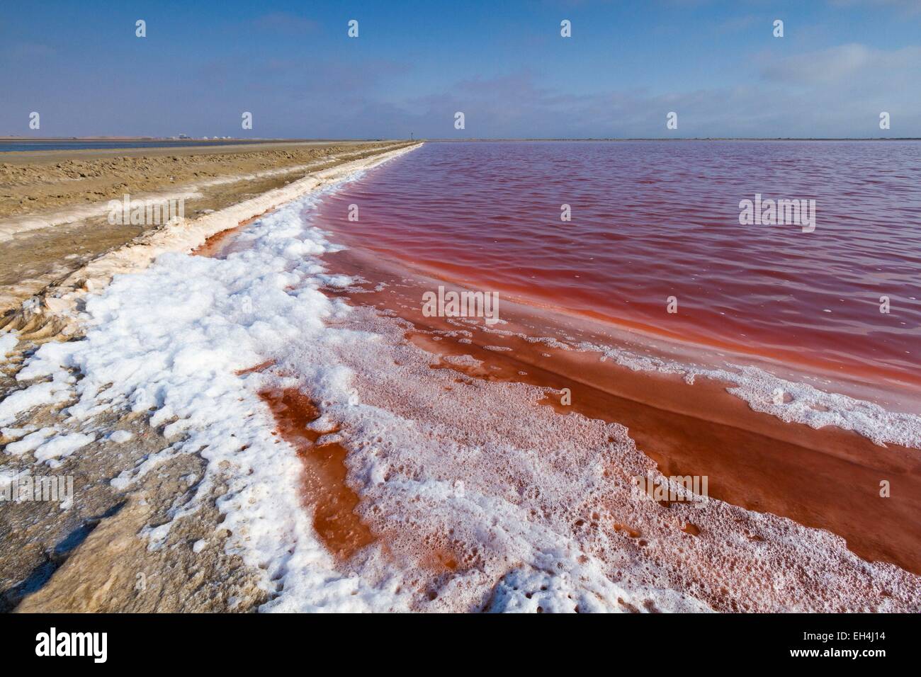 La Namibia, Regione di Erongo, Walvis Bay, saline Foto stock - Alamy