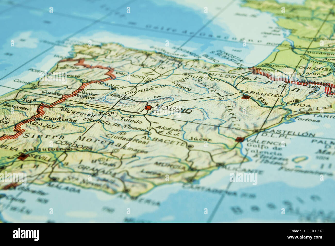 Mappa della Spagna Foto stock - Alamy