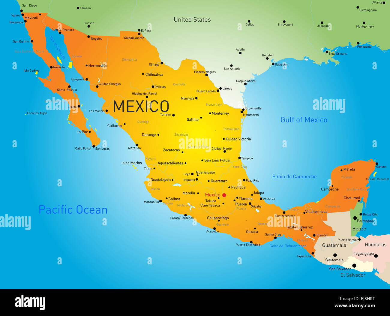 Mappa di colima messico immagini e fotografie stock ad alta risoluzione ...