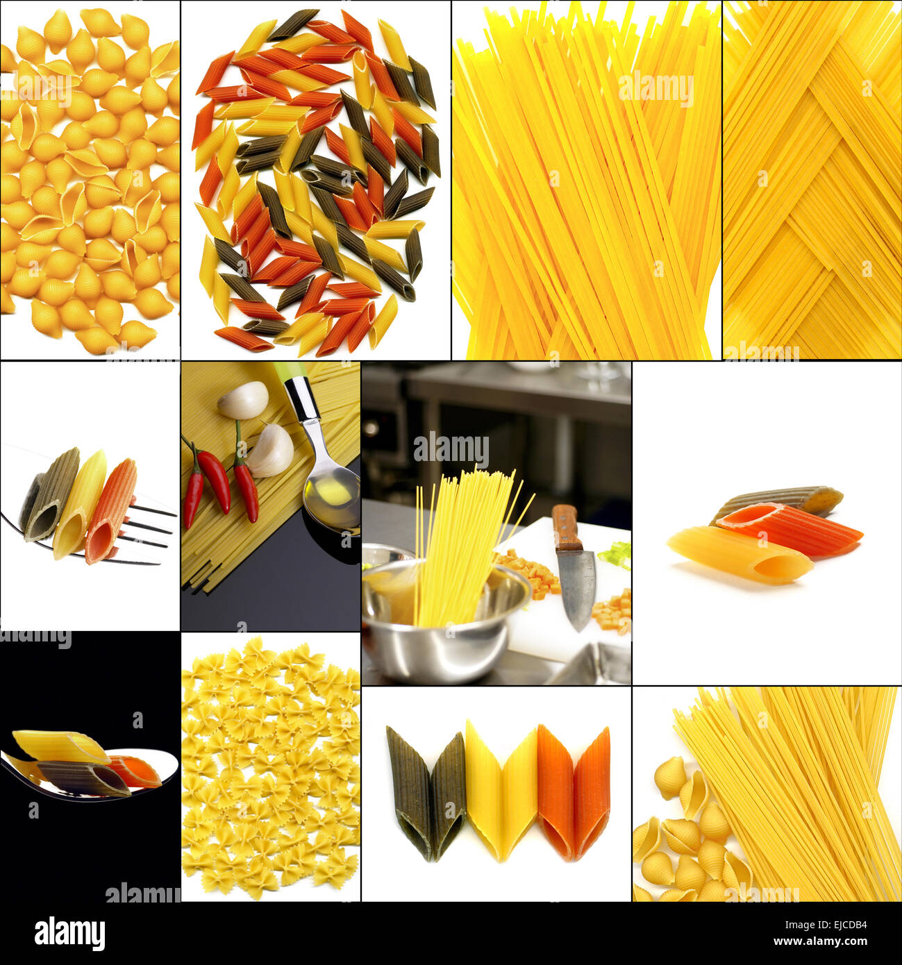 Collage di pasta italiana immagini e fotografie stock ad alta ...
