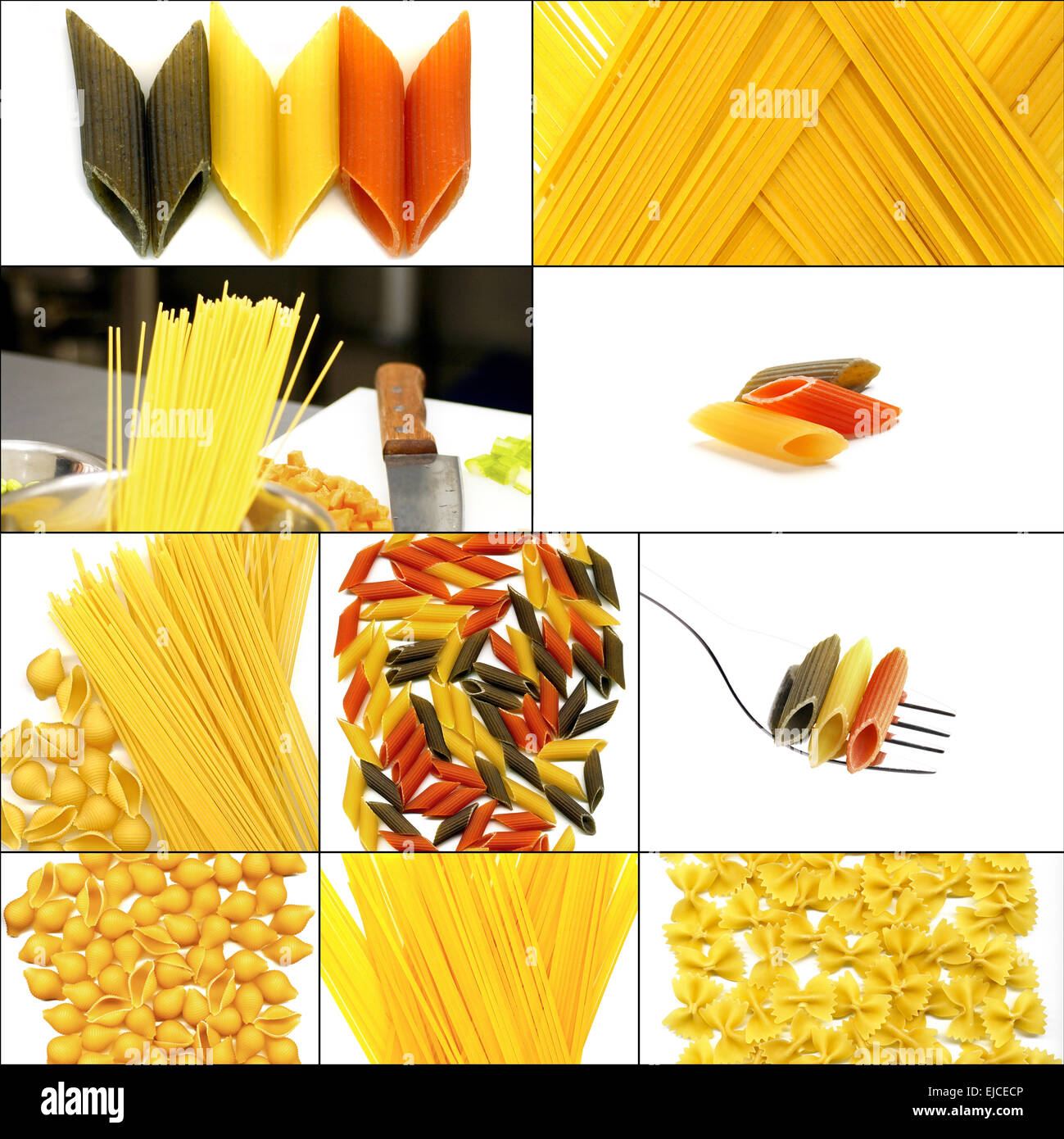 Collage di pasta italiana immagini e fotografie stock ad alta ...