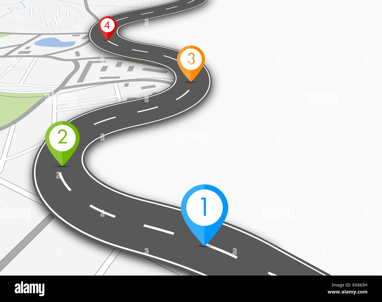 Mappa stradale infografica immagini e fotografie stock ad alta ...