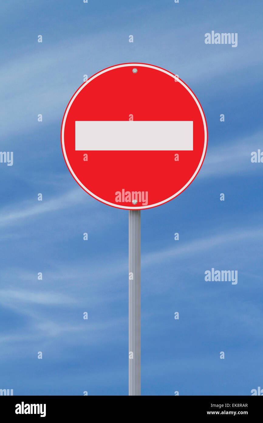 Red circular no entry sign immagini e fotografie stock ad alta ...