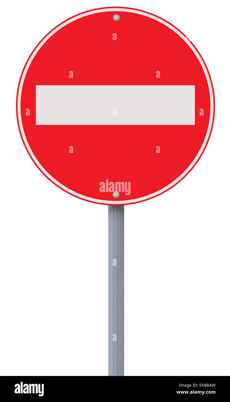Red circular no entry sign immagini e fotografie stock ad alta ...