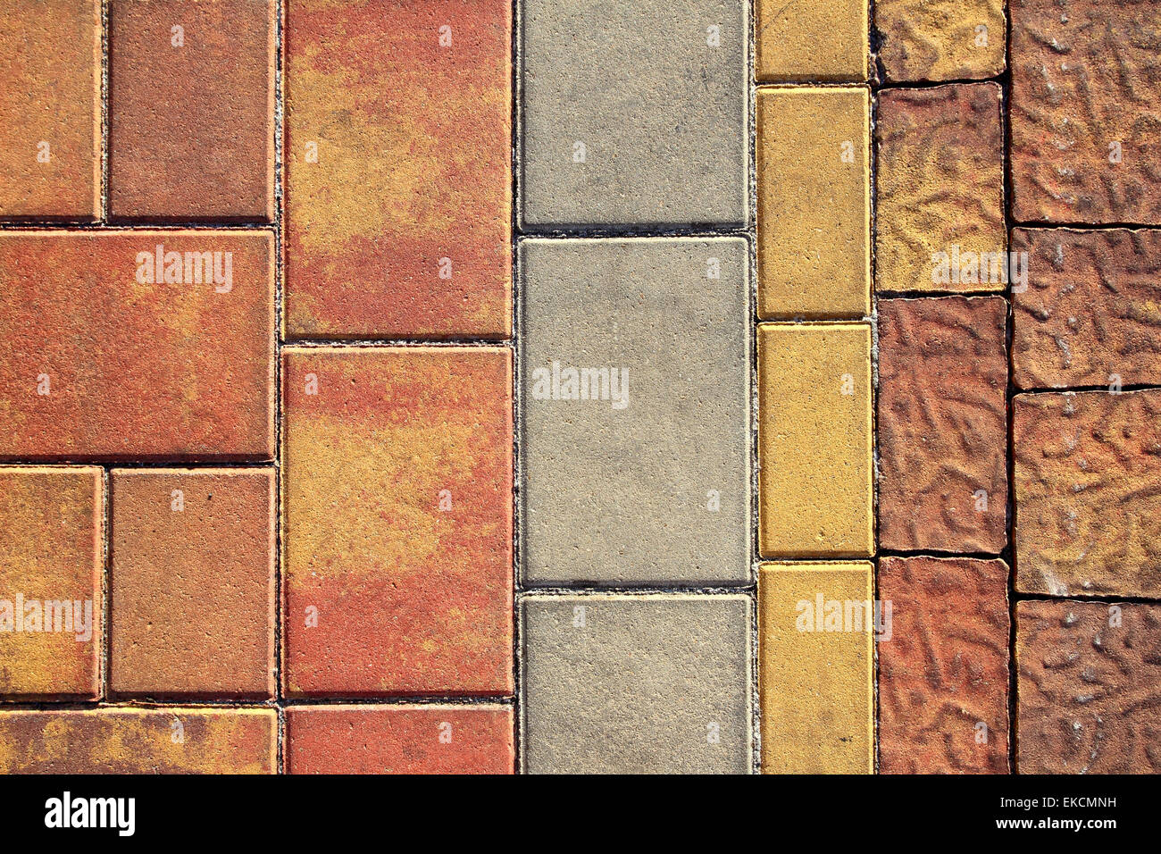 Pavimentazione pavimentazione texture esterna colorata Foto stock - Alamy
