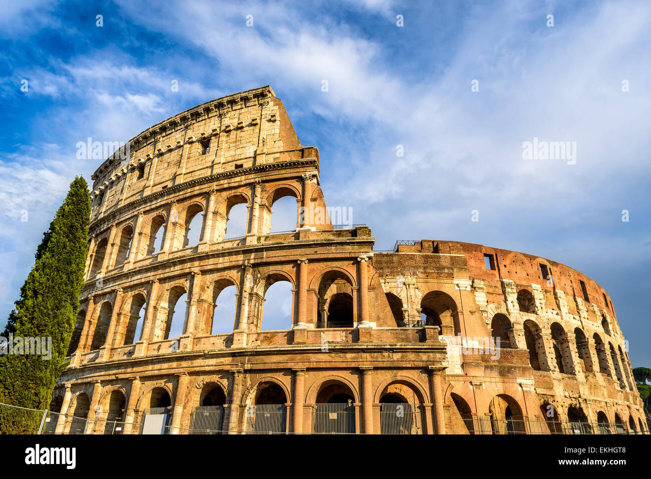 Colosseo, Roma, Italia. Spettacolare vista del Colosseo ellittica più ...