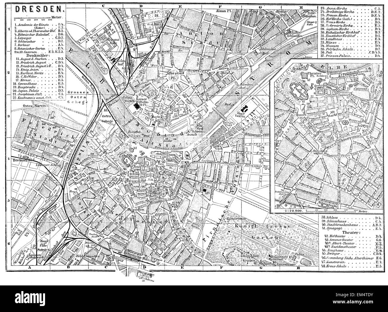 Mappa di dresda germania immagini e fotografie stock ad alta ...