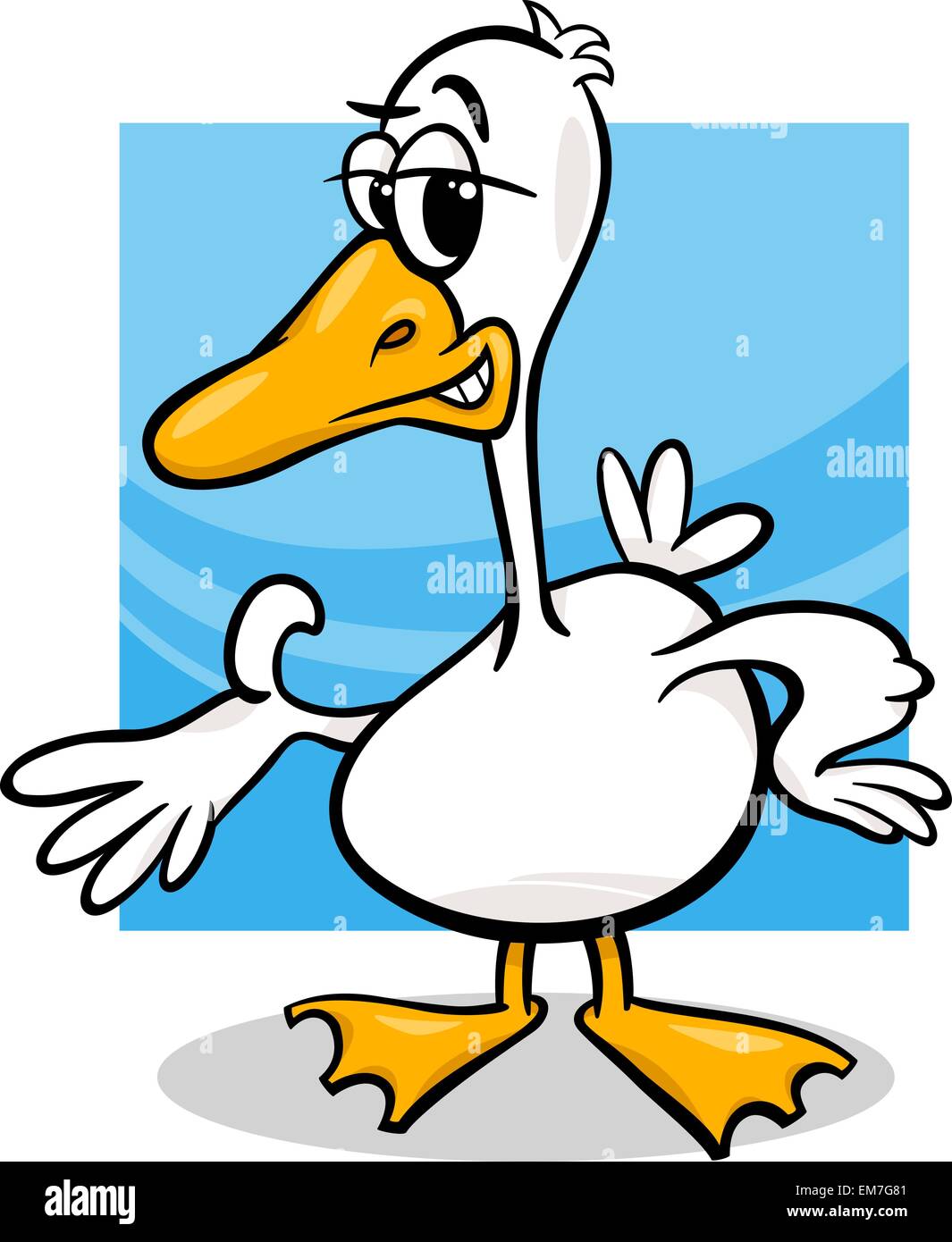 Cartoon illustration funny comic duck immagini e fotografie stock ad ...