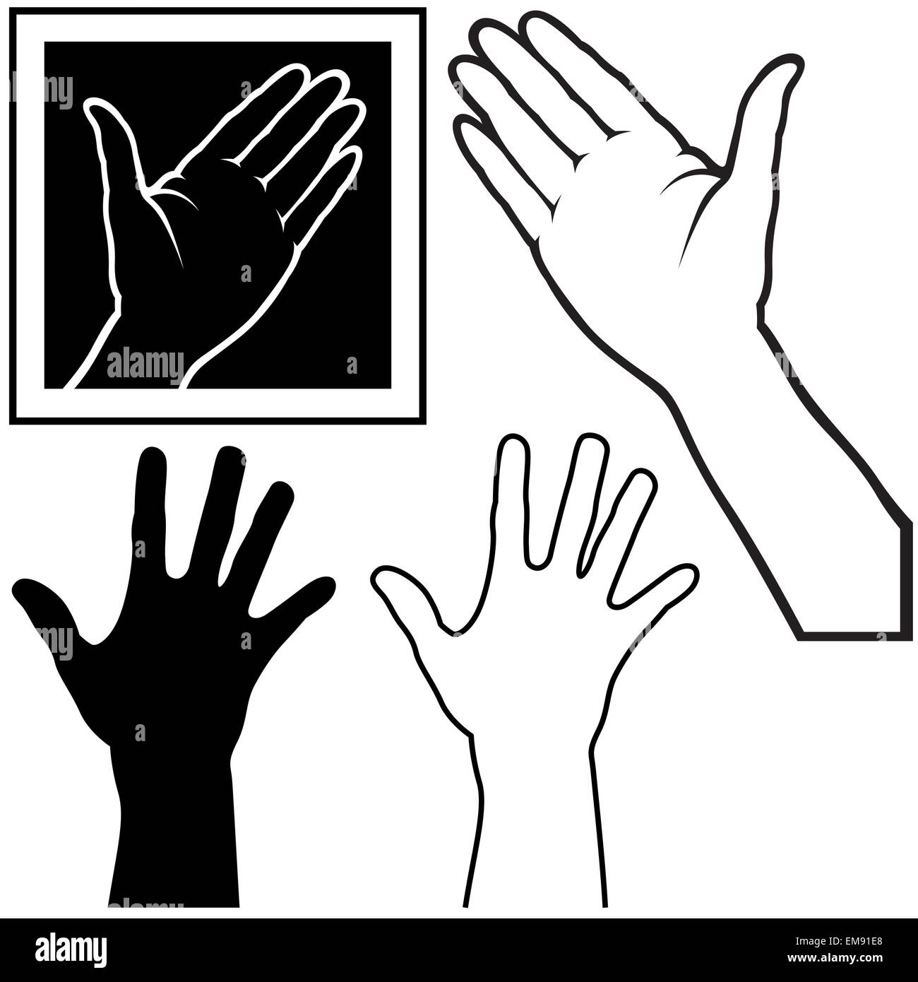 Disegno del pittogramma a mano Foto e Immagini Stock in Bianco e Nero ...