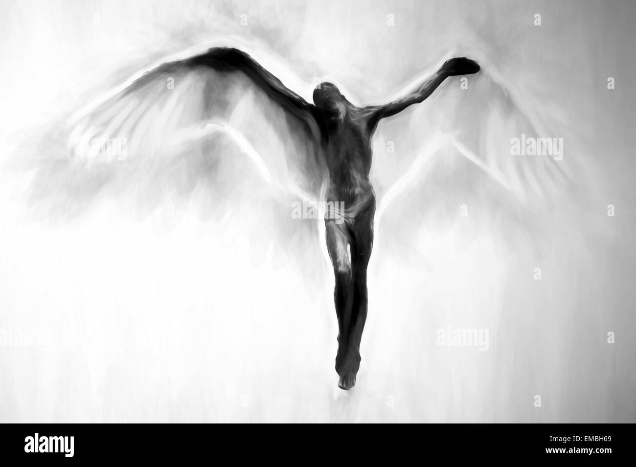 Angelo con le ali Foto e Immagini Stock in Bianco e Nero - Alamy