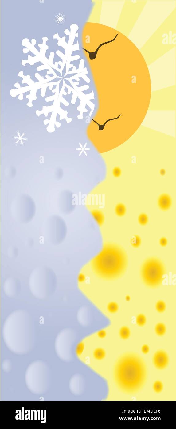 Estate e inverno Immagini Vettoriali Stock - Alamy