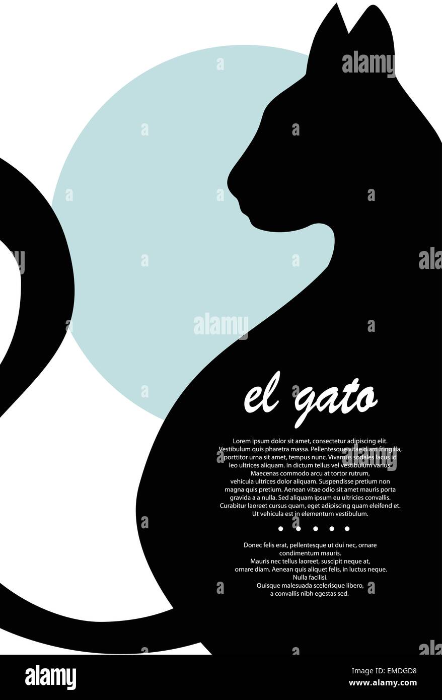 Gatto silhouette Immagini Vettoriali Stock - Alamy