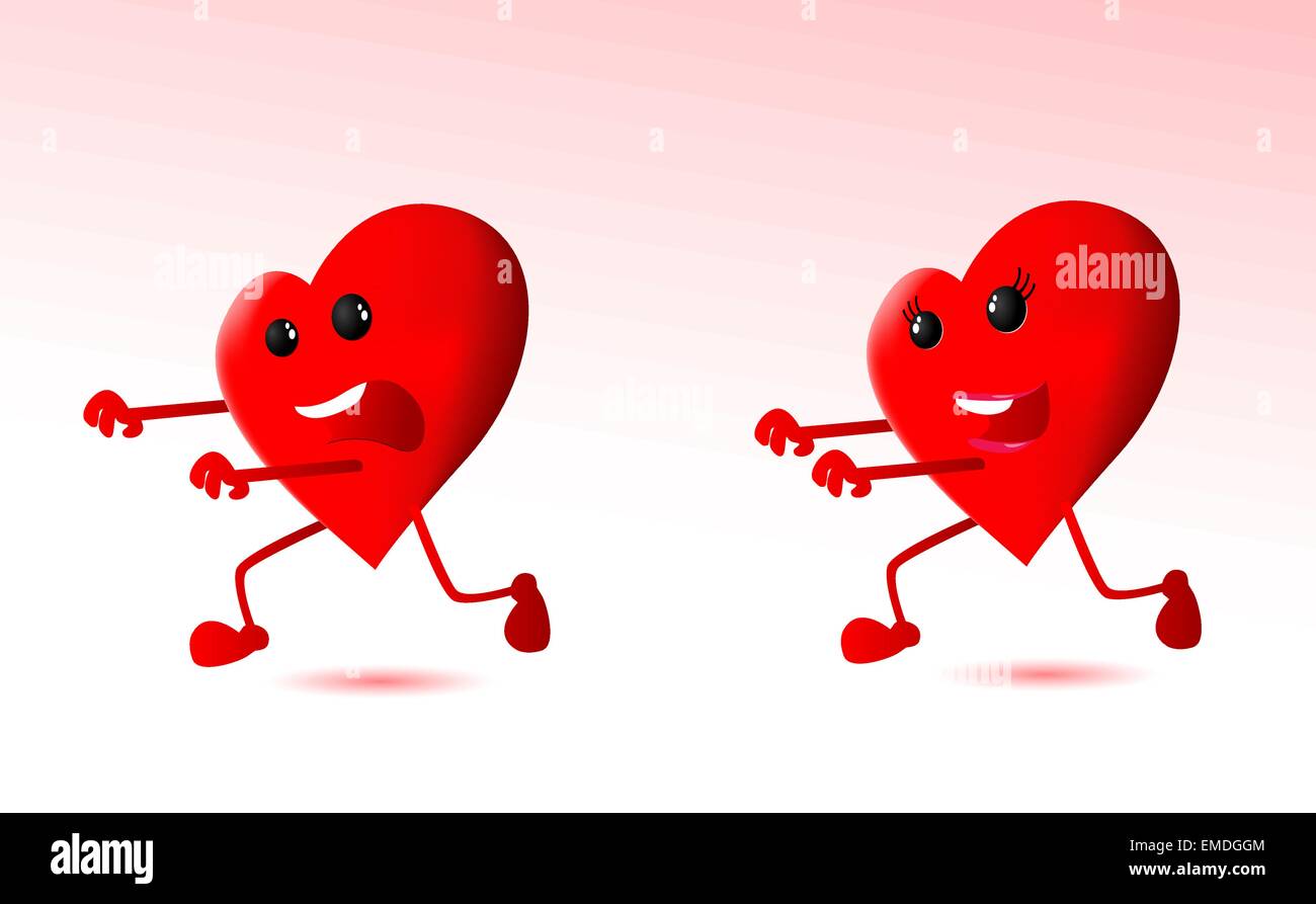 Cartoon hearts immagini e fotografie stock ad alta risoluzione - Alamy