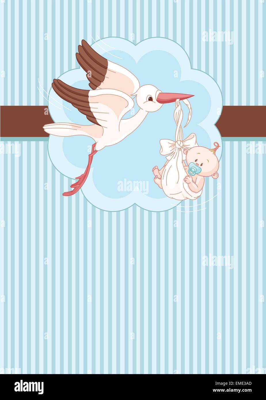 Cicogna baby Immagini Vettoriali Stock - Alamy