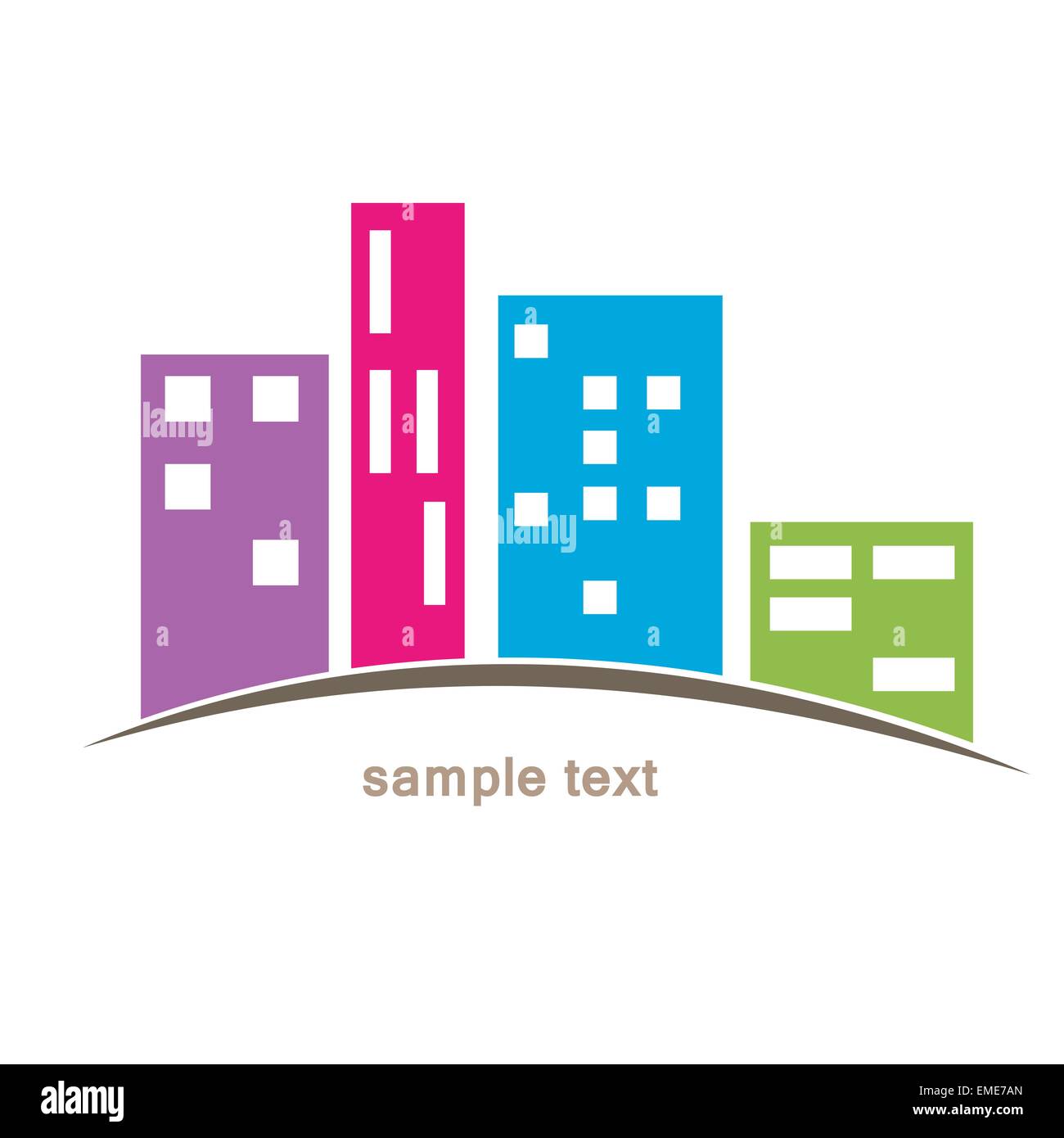 Skyscraper logo building icon black immagini e fotografie stock ad alta ...