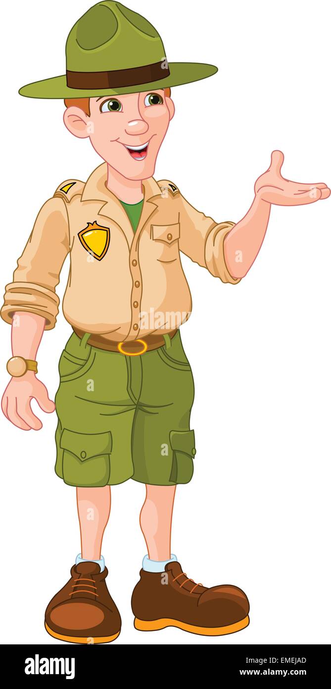 Cartoon scout Immagini Vettoriali Stock - Alamy