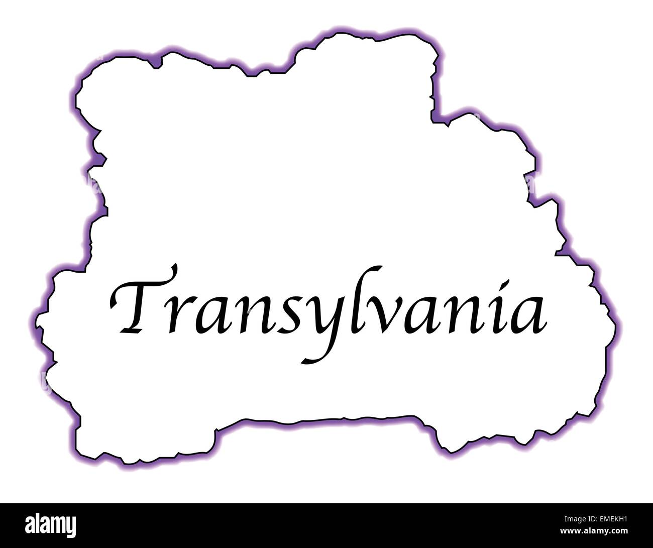 Transylvania map Immagini Vettoriali Stock - Alamy