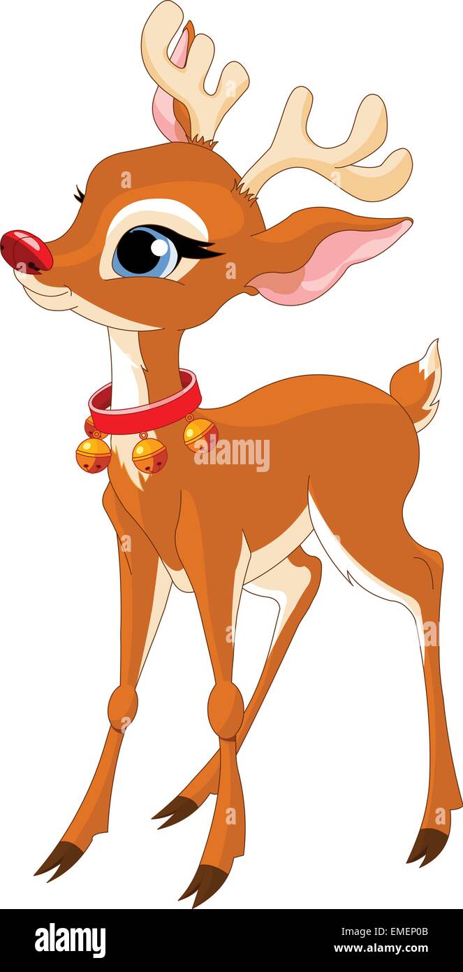 Rudolph La Testa Della Renna Dal Naso Rosso