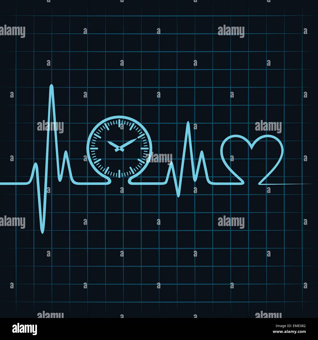 Linea del battito cardiaco Immagini Vettoriali Stock - Alamy