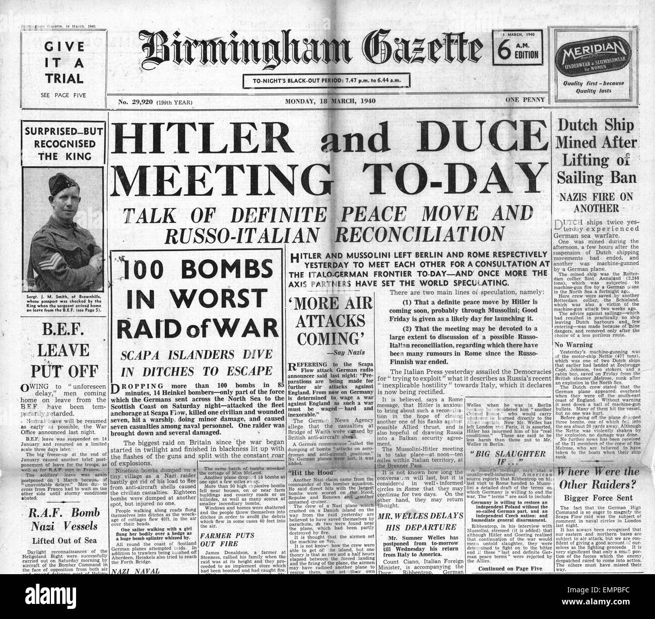Hitler Mussolini Meeting Immagini e Fotos Stock - Alamy