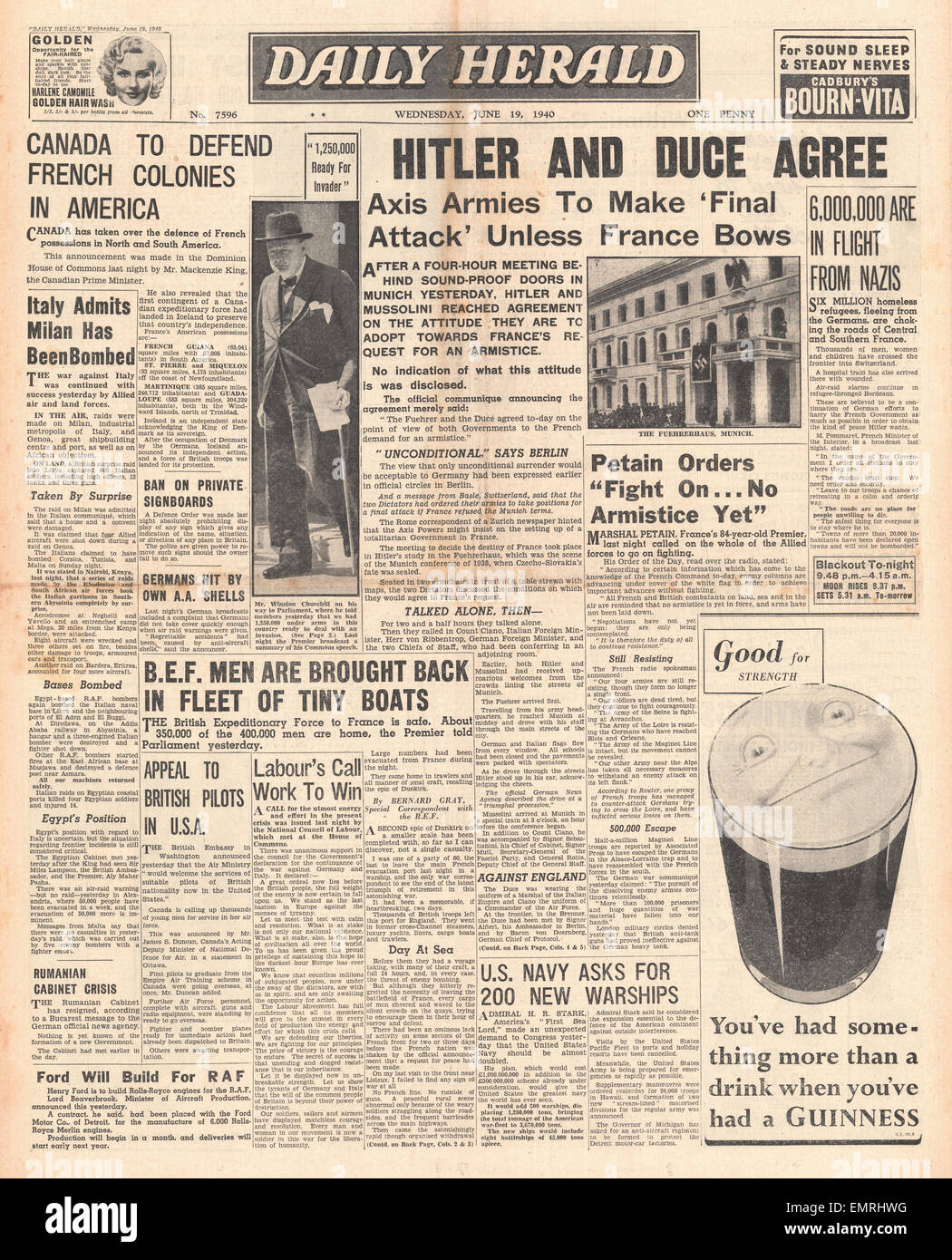 Benito mussolini and adolf hitler munich immagini e fotografie stock ad ...