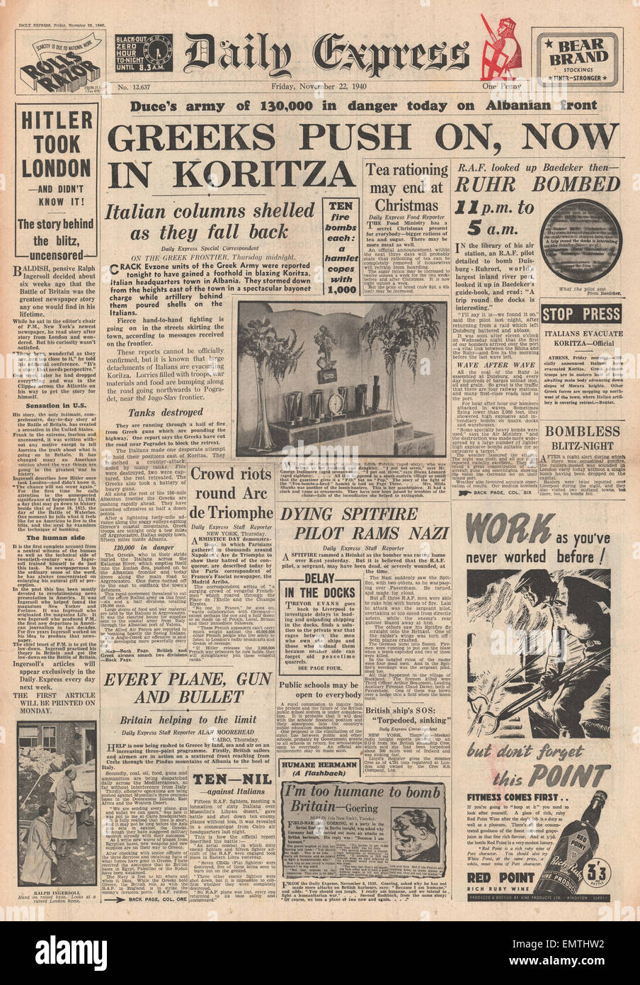 Guerra 1940 Guerra Mondiale Ii Guerra Greco Italiana Atene Immagini e ...