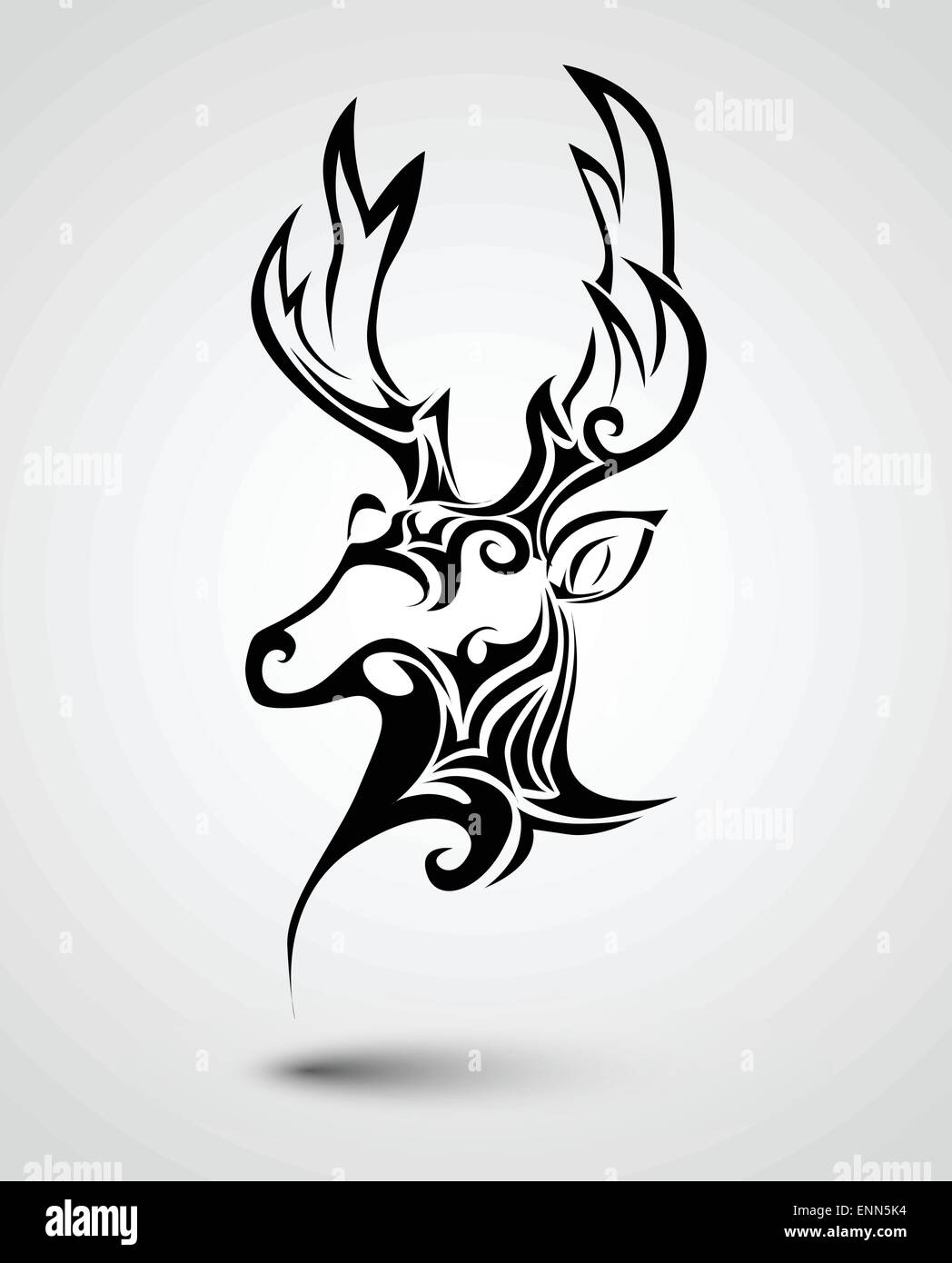 Sagoma di testa di cervo Immagini Vettoriali Stock - Alamy