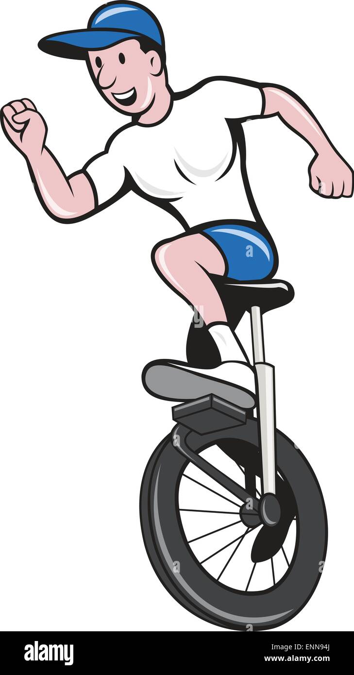 Vector Illustration Cartoon Cyclist Immagini Vettoriali Stock - Alamy