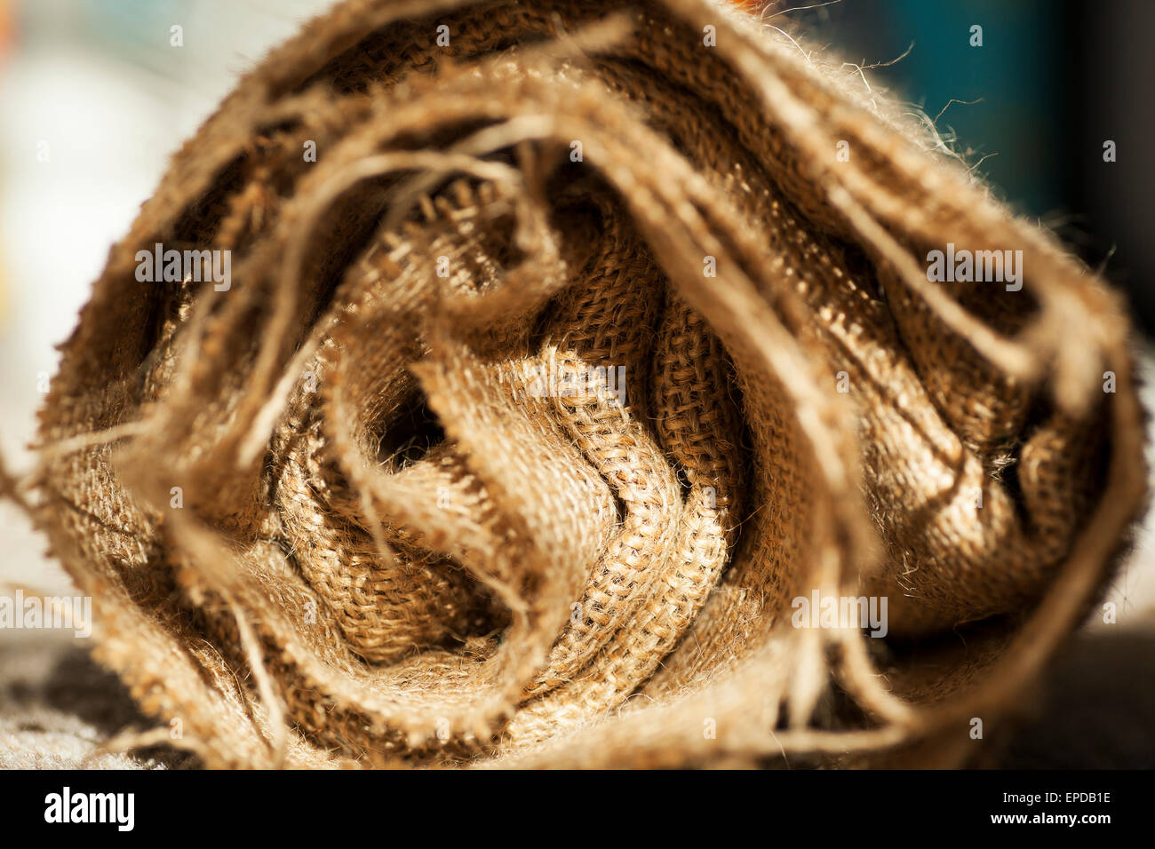 Sfondo Della Tela Di Iuta Immagini e Fotos Stock - Alamy