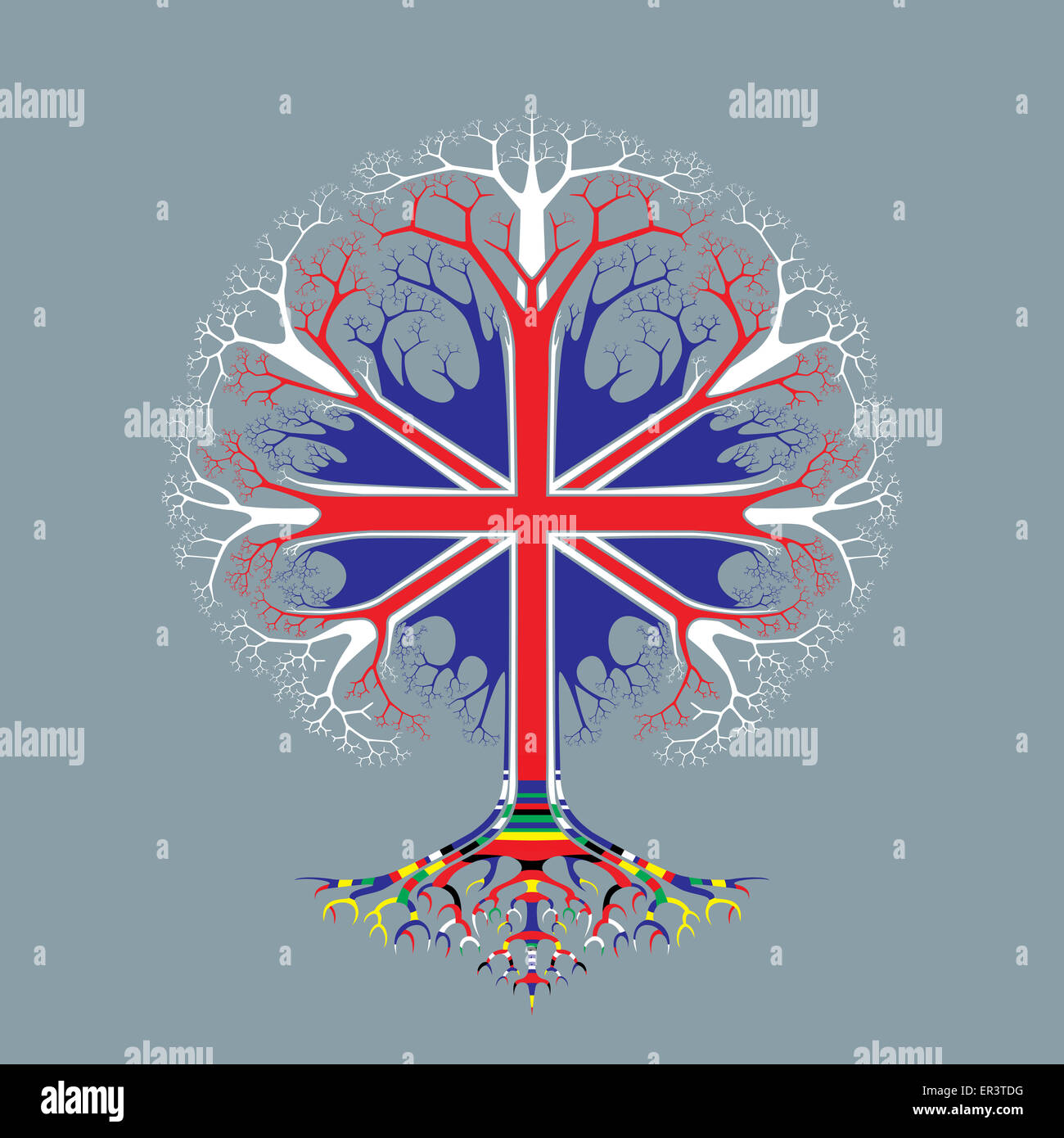 Regno Unito bandiera - Quercia - Union Jack - simbolo politico ...