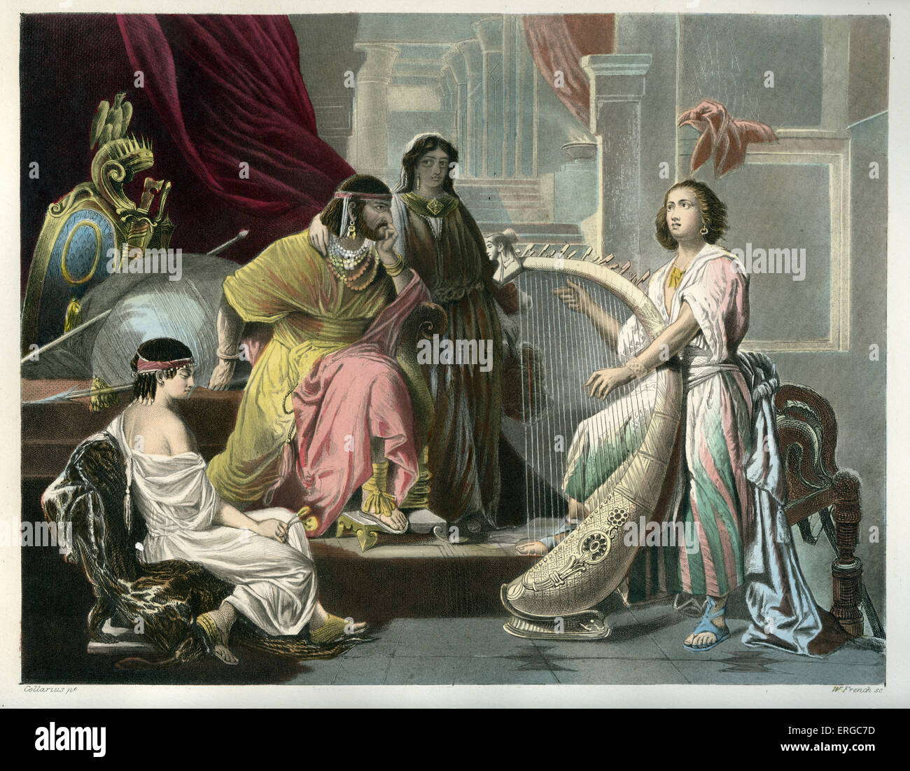 David suonava l'arpa prima di saul immagini e fotografie stock ad alta ...