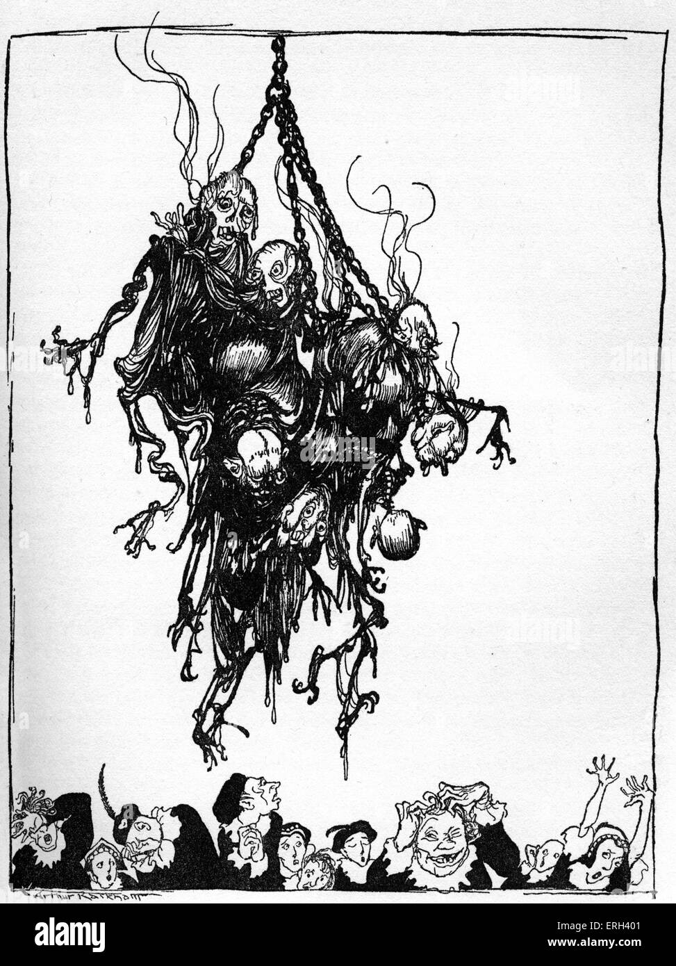 "Hop Frog' da Edgar Allan Poe. Illustrazione di Arthur Rackham (1867 ...