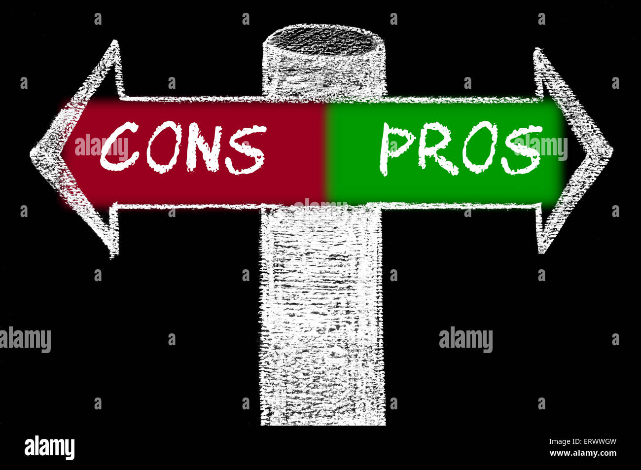 Pros cons versus choice different immagini e fotografie stock ad alta ...