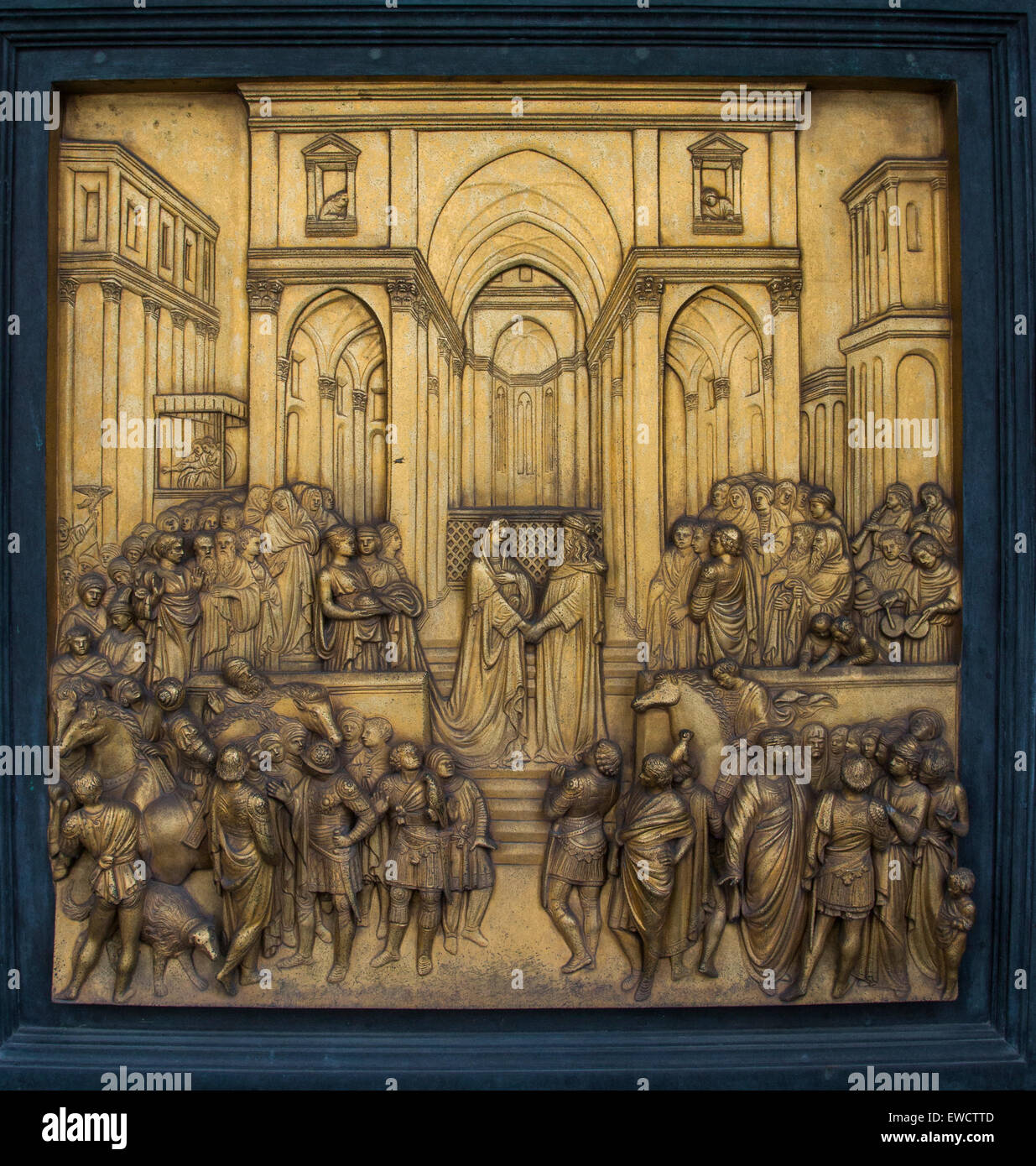 Salomone e la regina di Saba, rilievo, Oriente Porte del Paradiso porte ...