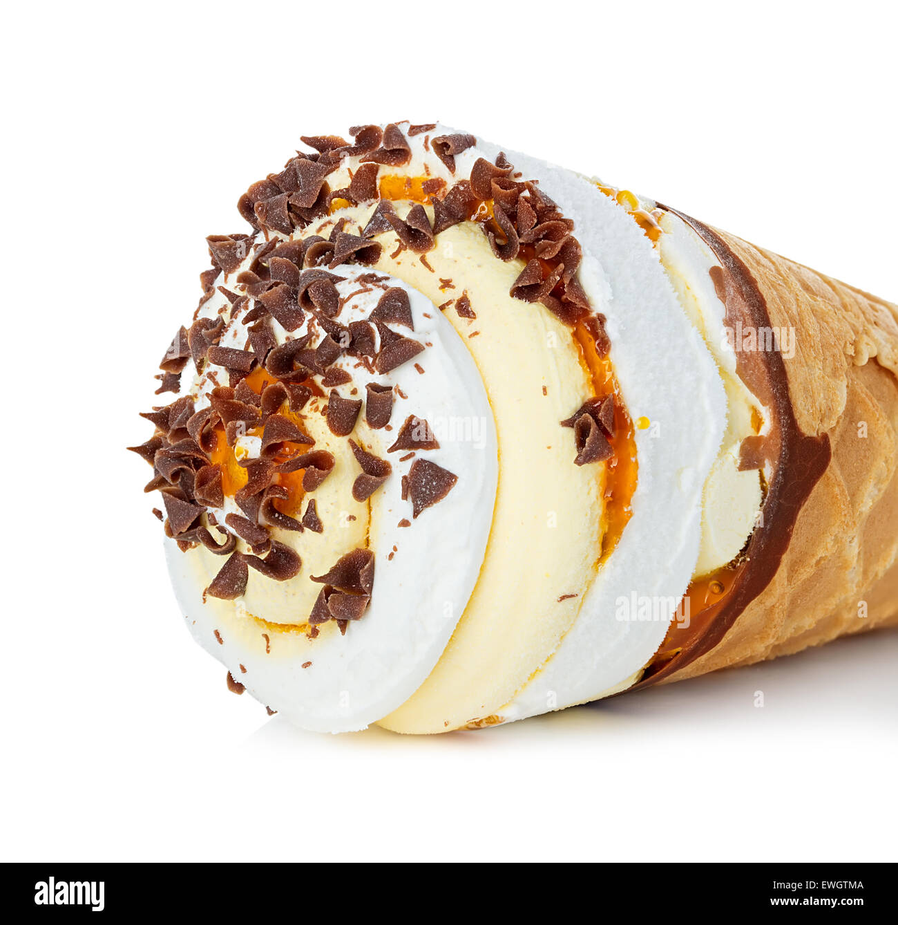 Dolce cialda cono gelato al latte immagini e fotografie stock ad alta ...