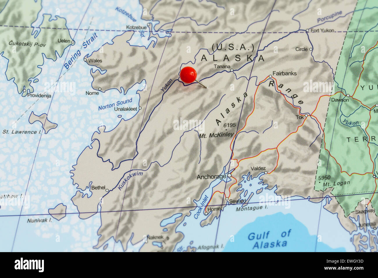 Cartina alaska immagini e fotografie stock ad alta risoluzione - Alamy