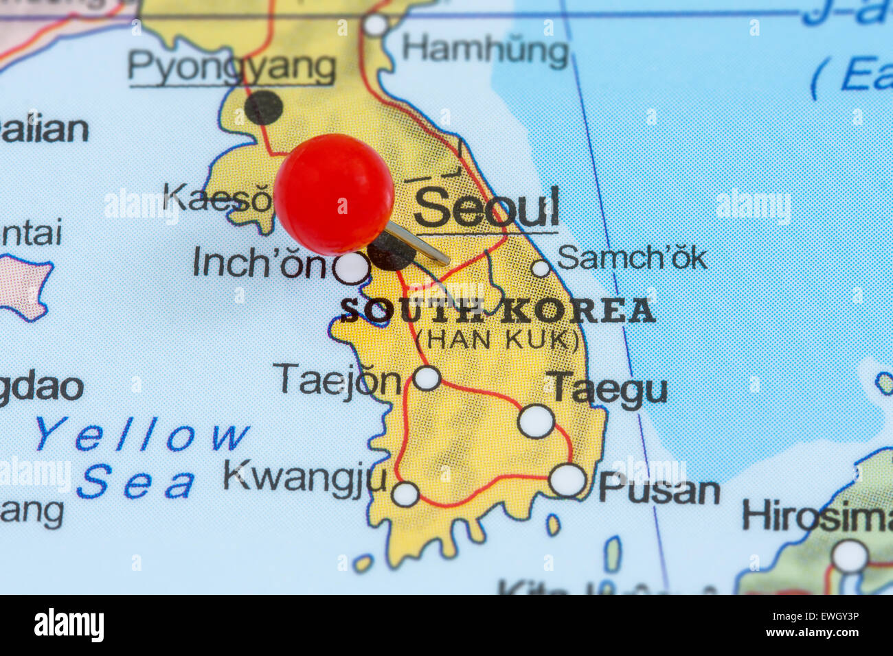 Mappa di sud corea immagini e fotografie stock ad alta risoluzione - Alamy