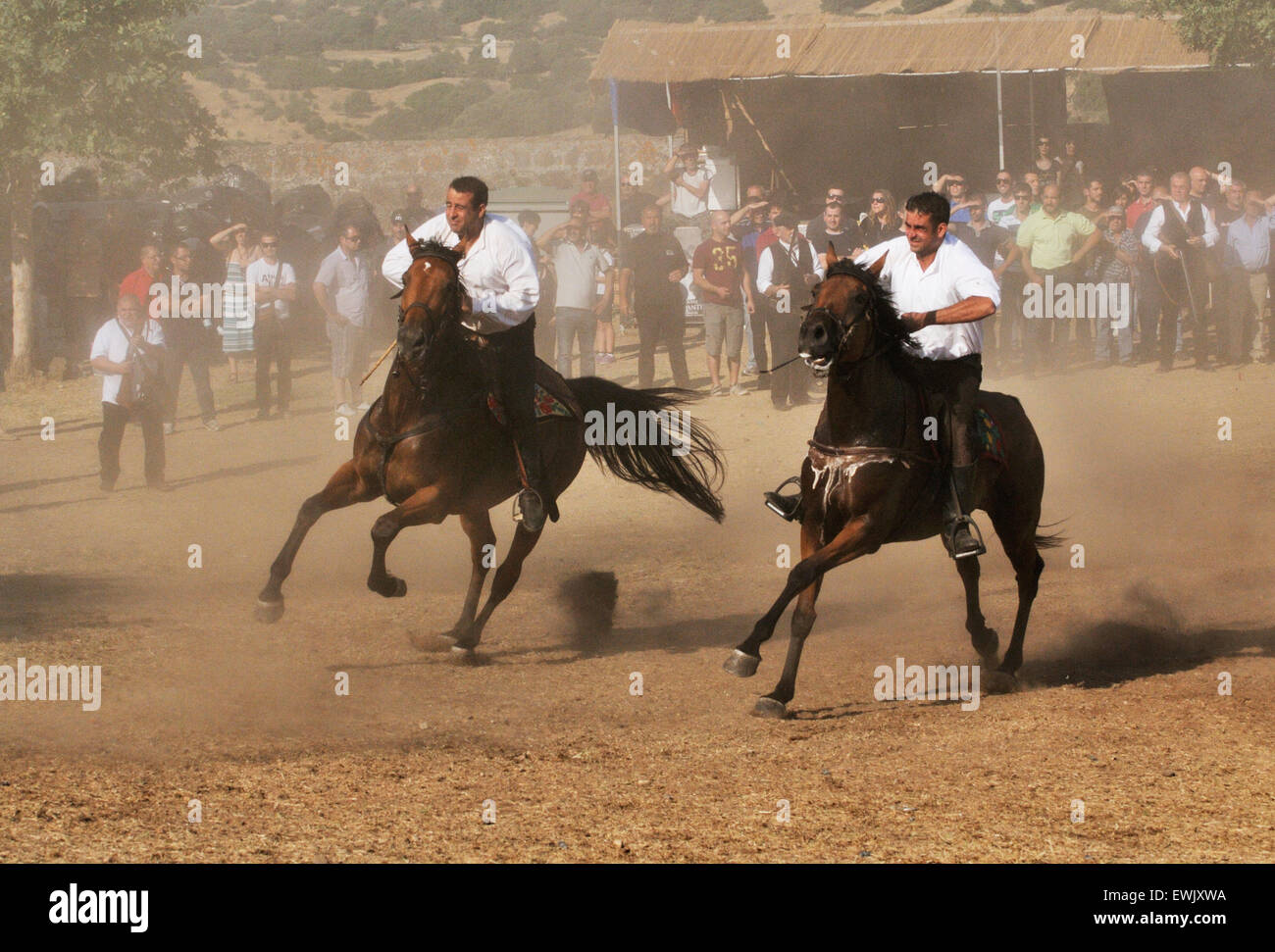 Sedilo,Sardegna,l'Italia, 6/7/2013.Famosa Ardia tradizionale corsa di ...