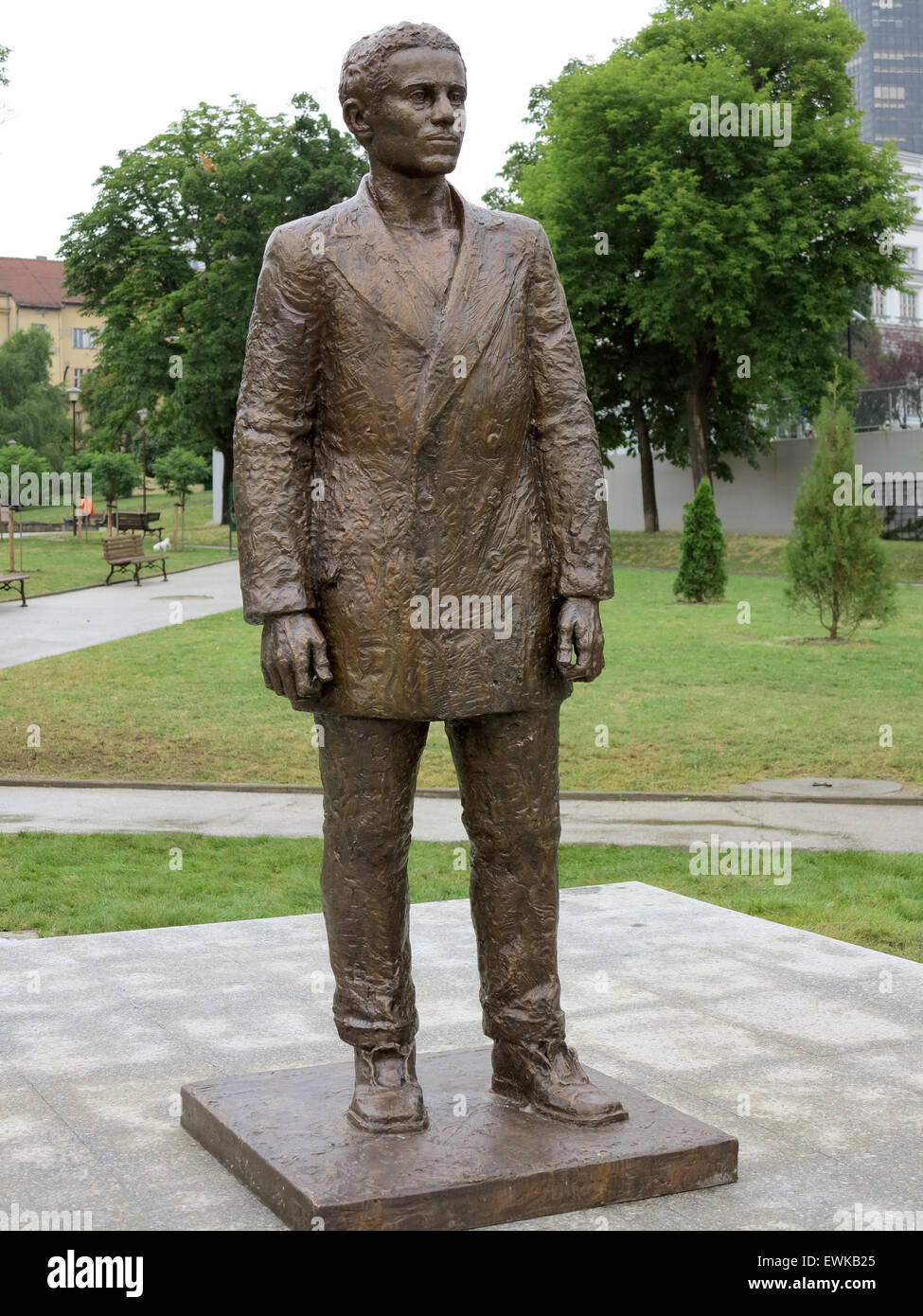 La statua di Gavrilo Princip, che assassinò Franz Ferdinand, erede al ...