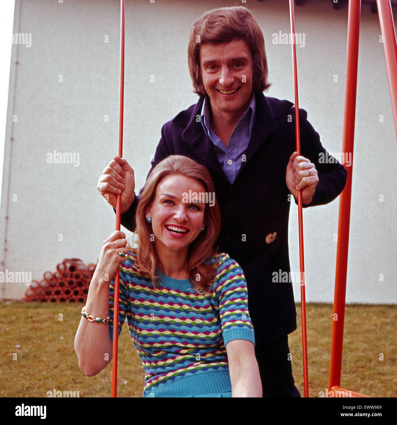 Der deutsche Schlagersänger Patrick Nielsen mit Frau, Deutschland ...