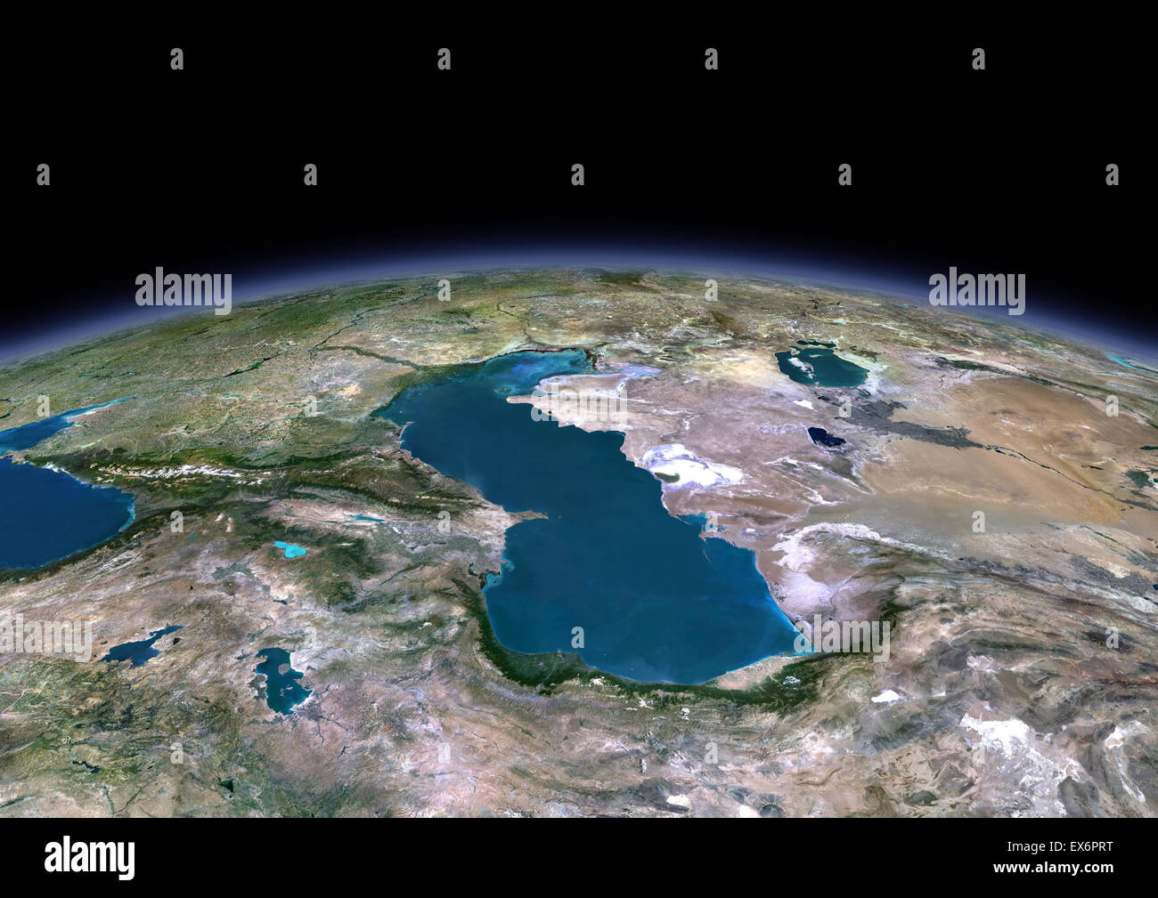 Caspian sea satellite immagini e fotografie stock ad alta risoluzione - Alamy