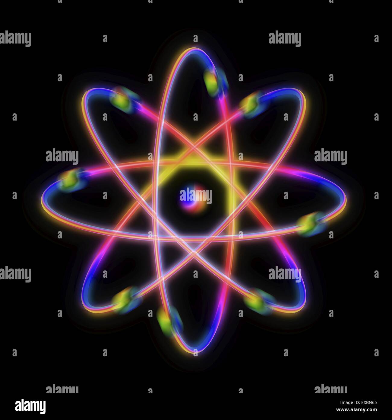 Struttura atomica. Calcolatore concettuale illustrazione che ...