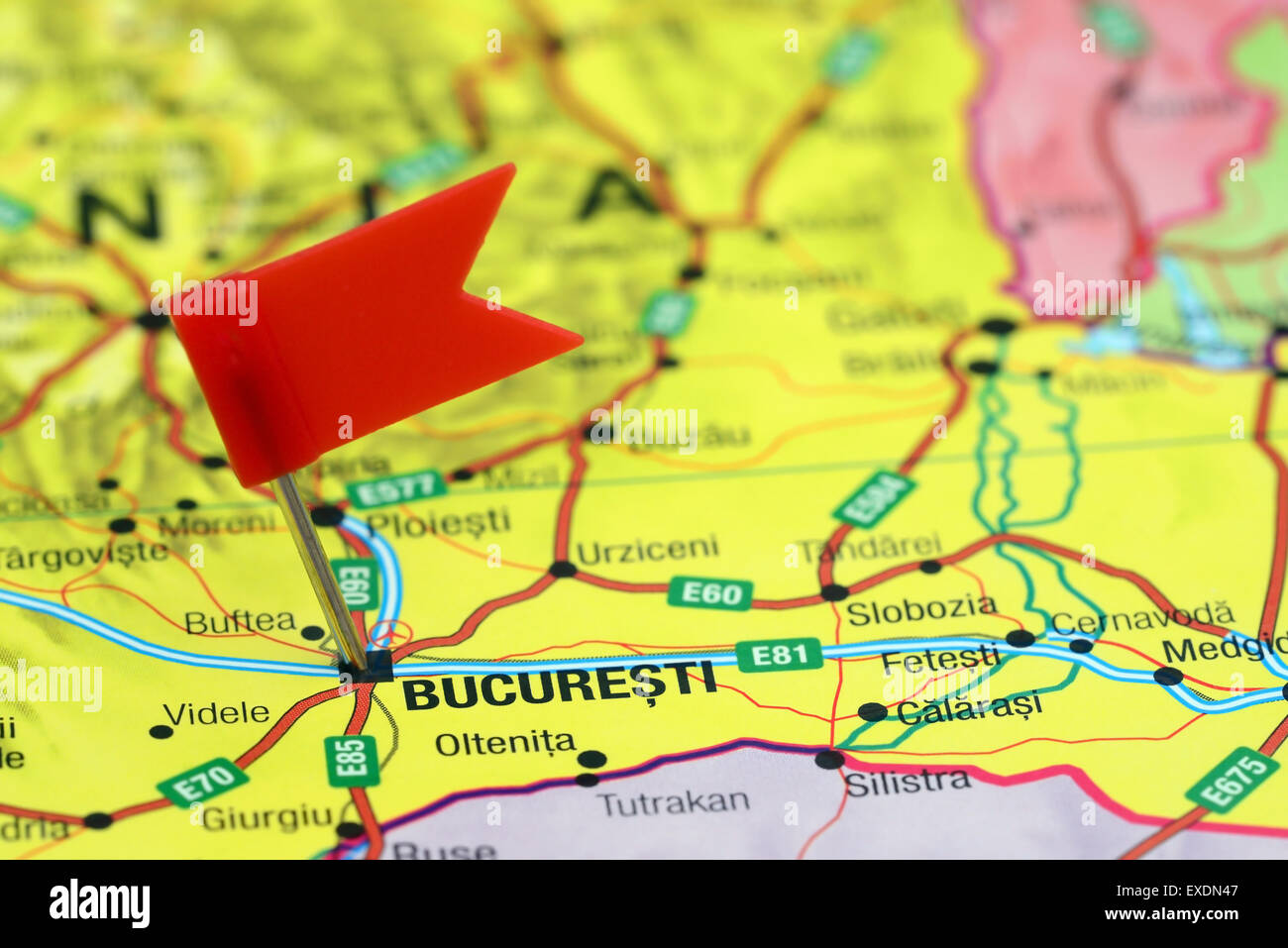 Bucarest su una mappa immagini e fotografie stock ad alta risoluzione ...