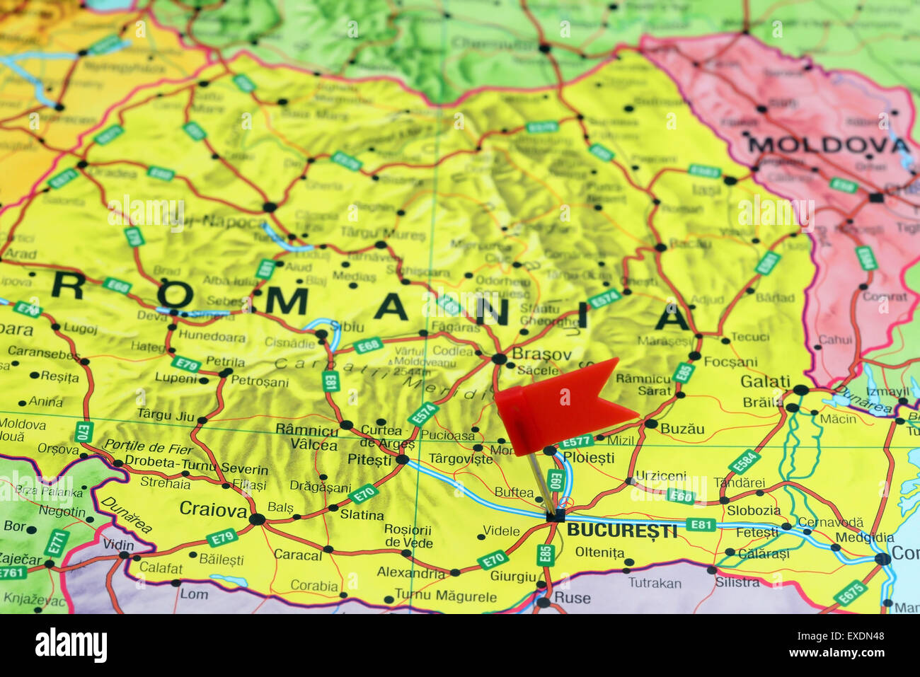 Mappa della romania bucarest immagini e fotografie stock ad alta ...