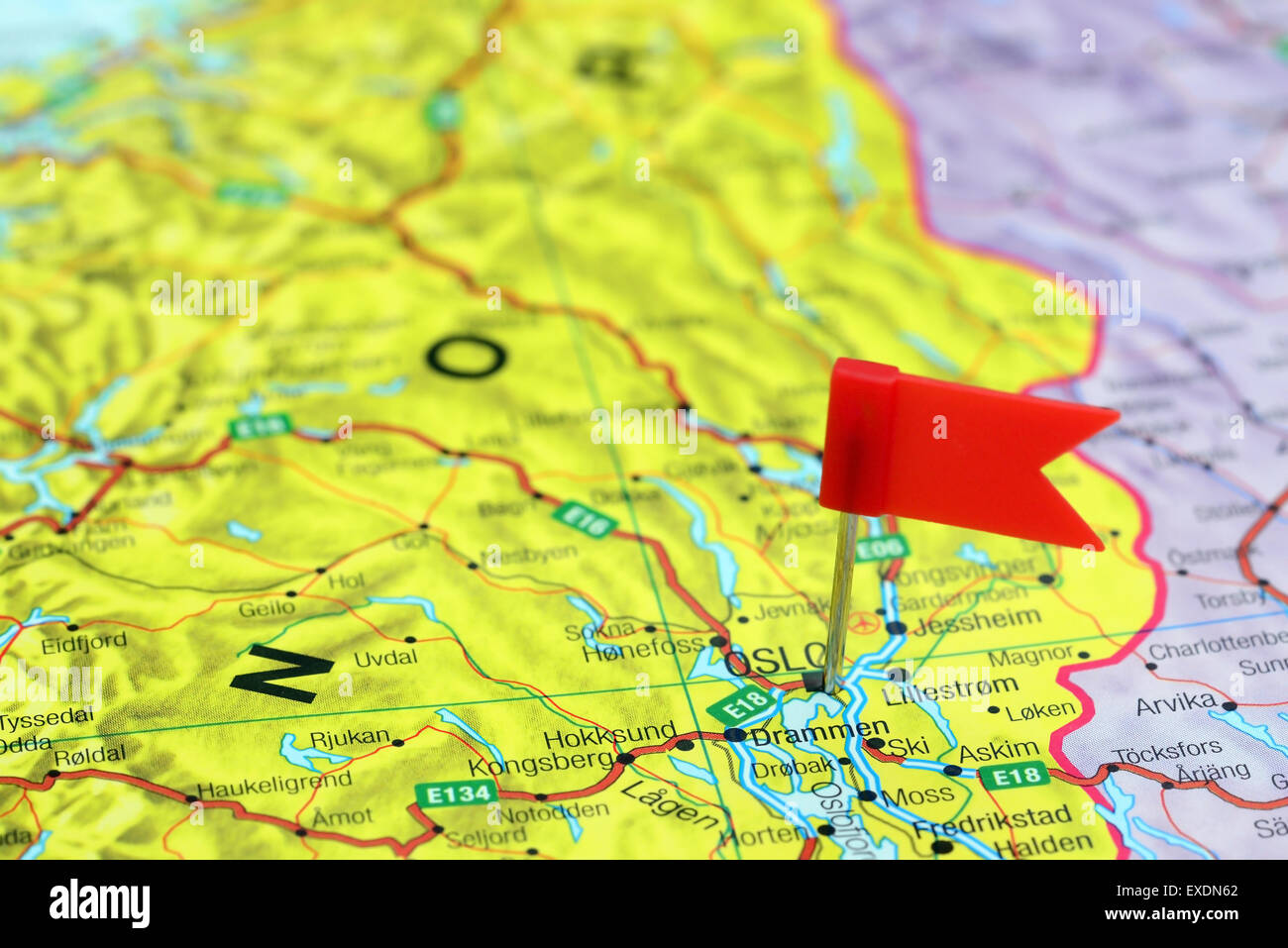 Oslo Su Una Mappa Immagini e Fotos Stock - Alamy